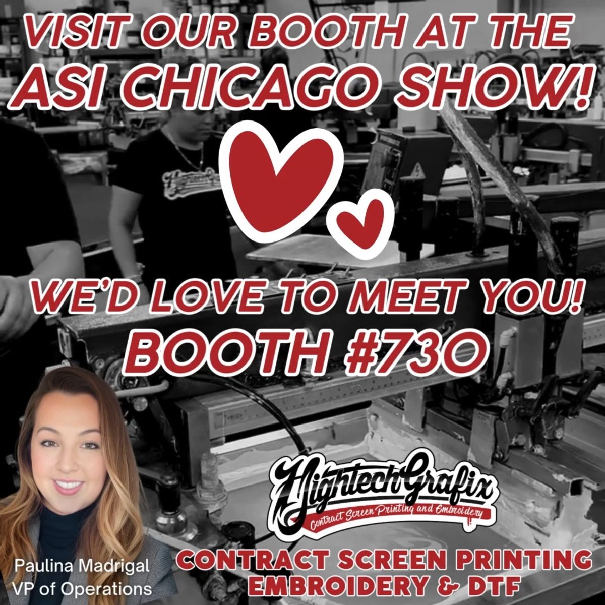 📢 Catch us at the ASI Chicago show on J... - Hightech Grafix