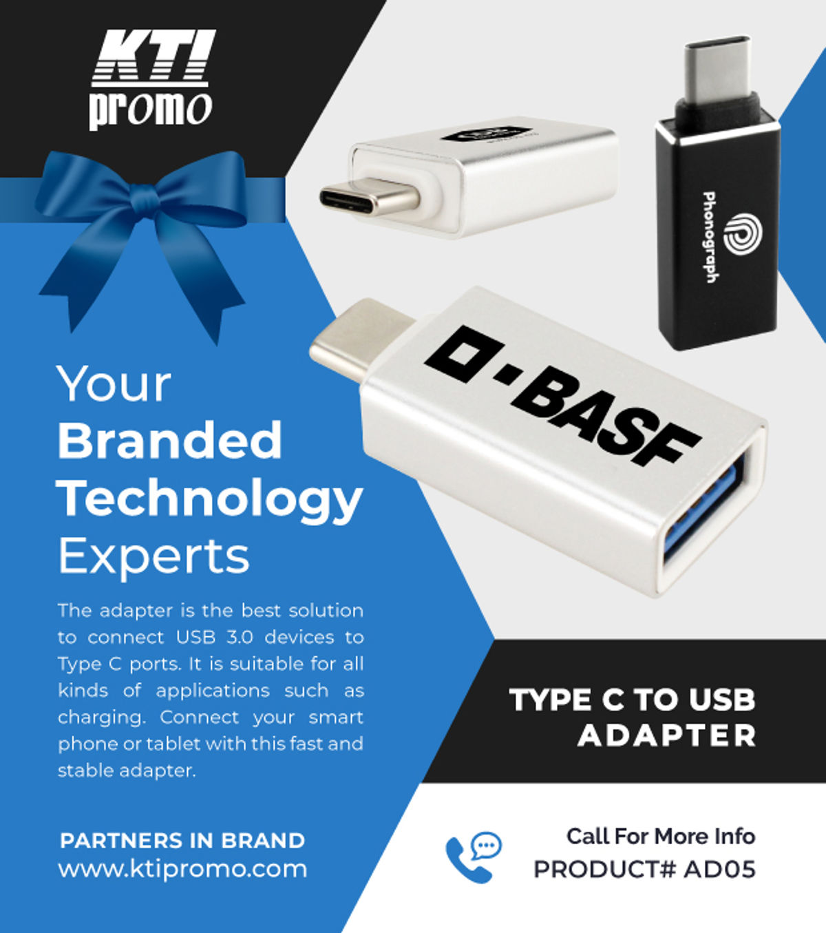 Type C to USB 3.0 Adapter | Product code... - KTI Promo