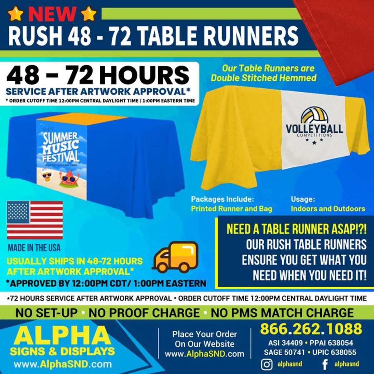 Check out our NEW - RUSH 48-72 Hours Tab... - Alpha Signs And Displays