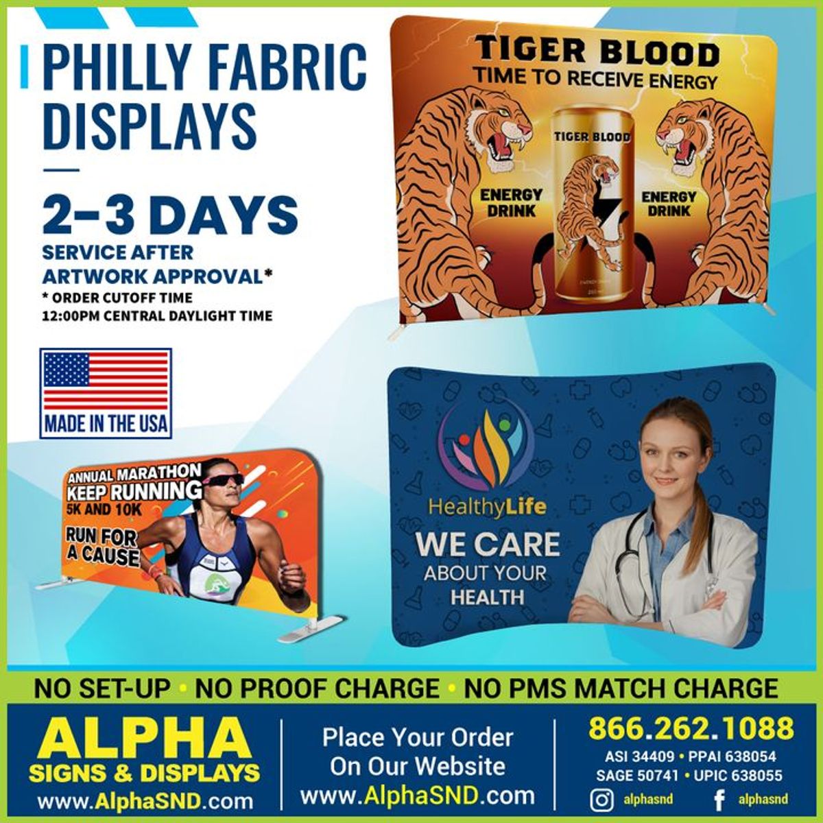 Philly Fabric Displays | Made In The USA... - Alpha Signs And Displays