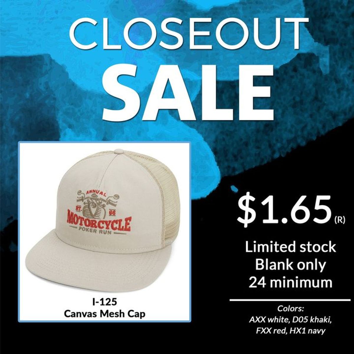 Closeout Sale Alert: our I-125 Canvas Me... - Paramount Apparel