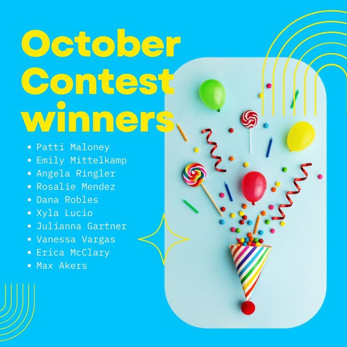 Congrats to our October Contest Winners!... - Sock101