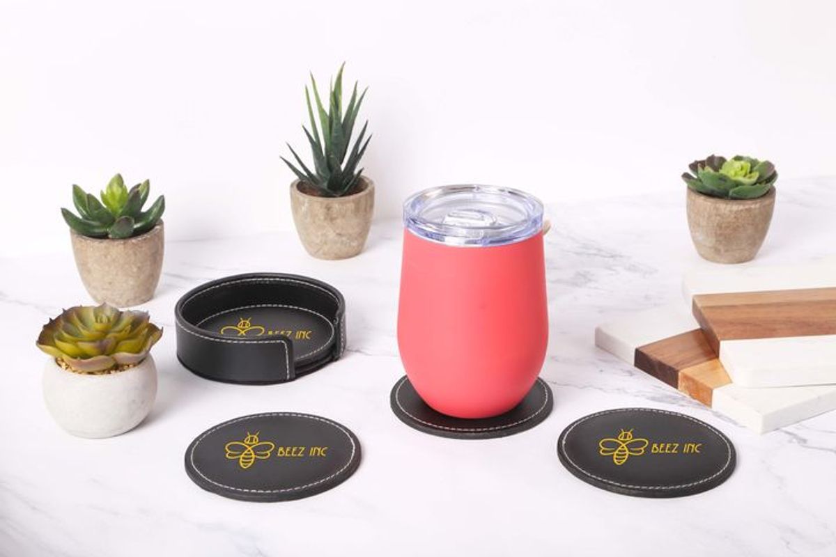 This coaster set makes for an elegant br... - Beacon Promotions | HPG