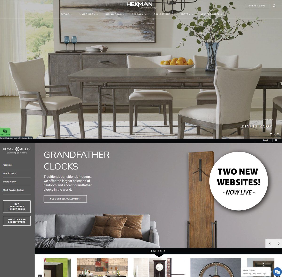 We are happy to announce two NEW website... - Howard Miller Co.