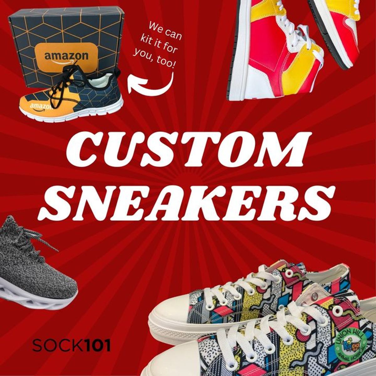 Need custom sneakers 👟? We can do that!... - Sock101