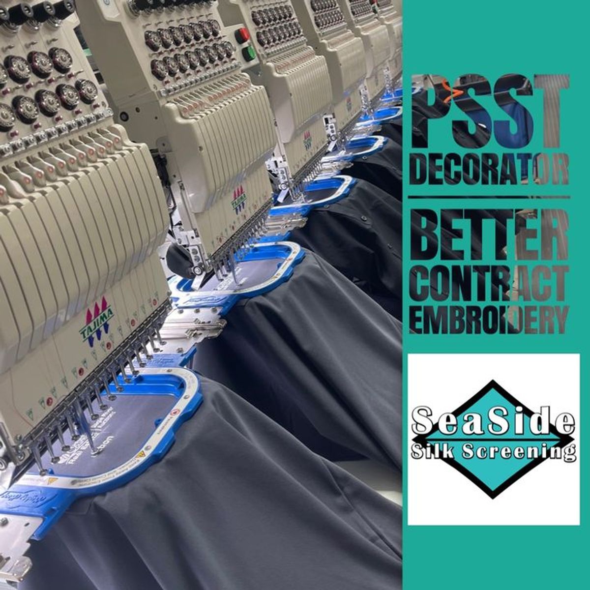 $15 DST, Includes Stitch Out Sample In 2... - Seaside Silk Screening