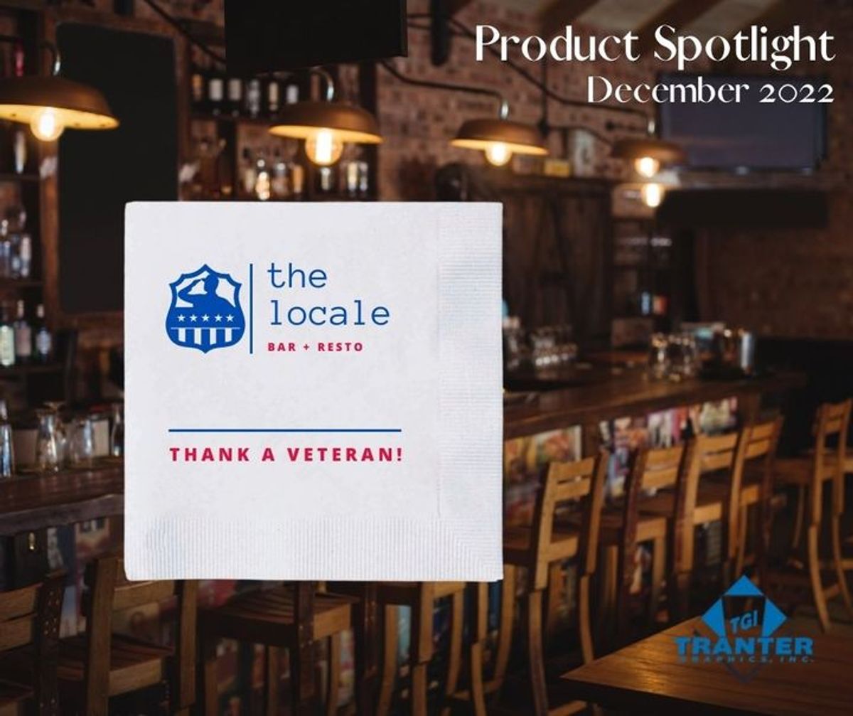 A local bar has napkins printed for with... - Tranter Graphics