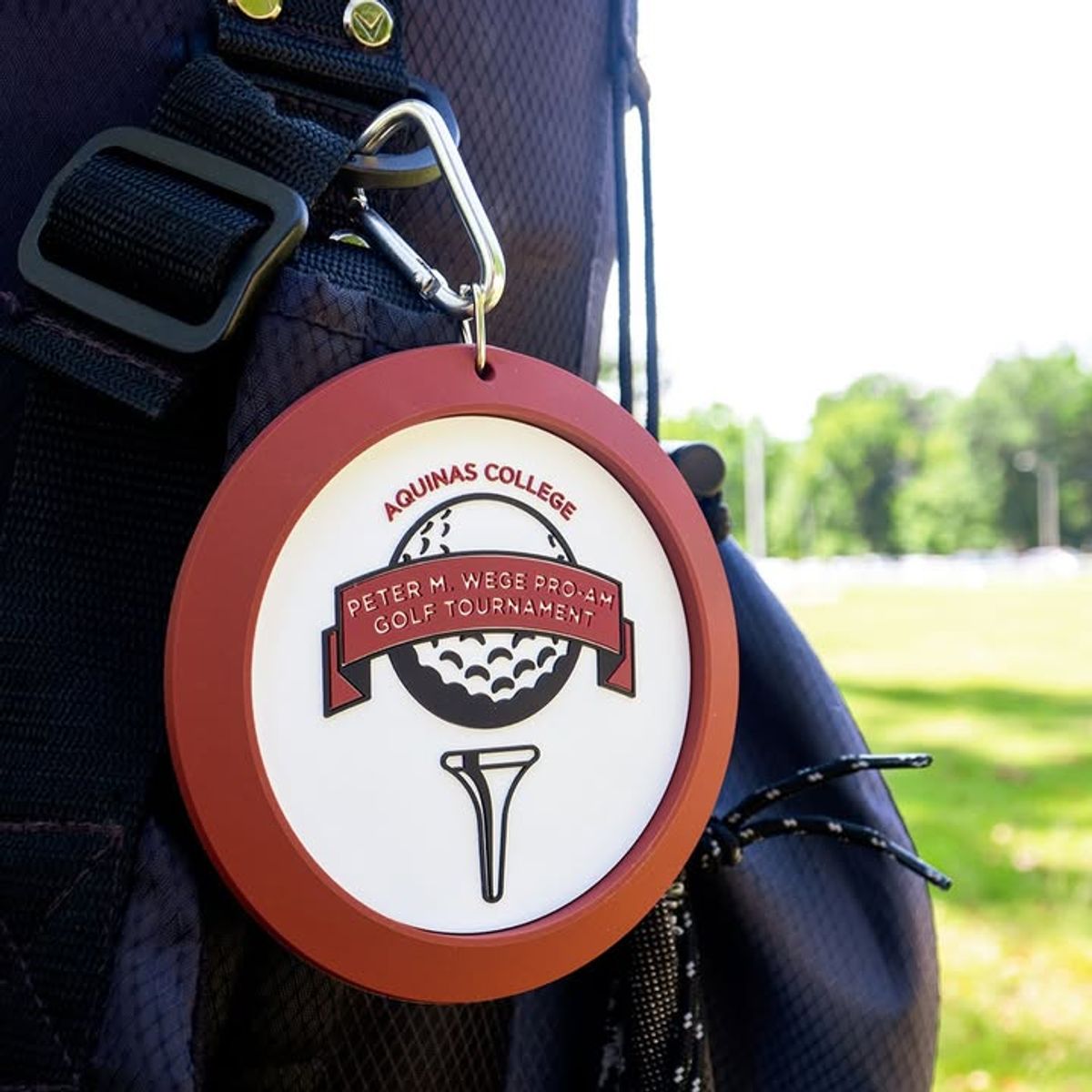 This 3-in-1 bag tag, practice target, an... - EMT