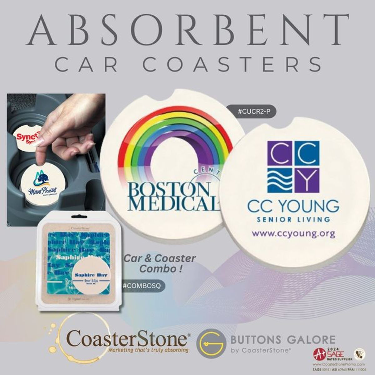 A must-have car accessory! Our absorbent... - CoasterStone