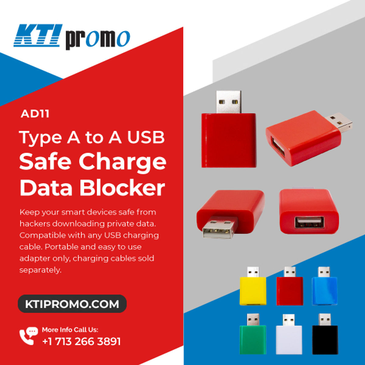 Type A to Type A USB Safe Charge Data Bl... - KTI Promo