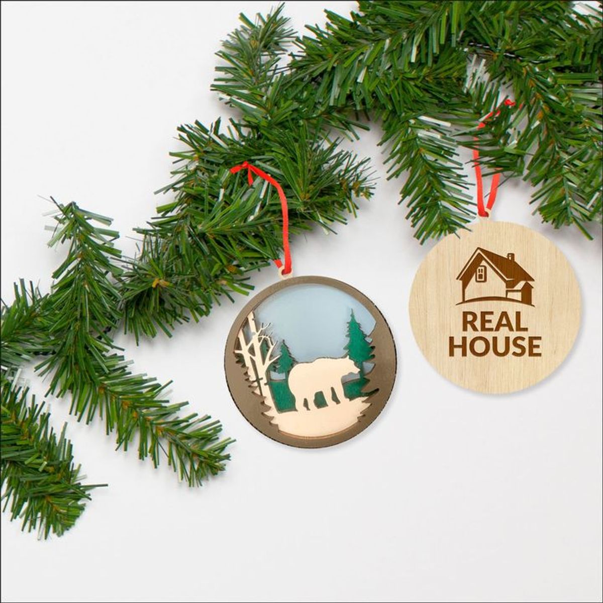 NEW! Layered Wood Ornament: Bear in Wood... - BCG Creations | HPG