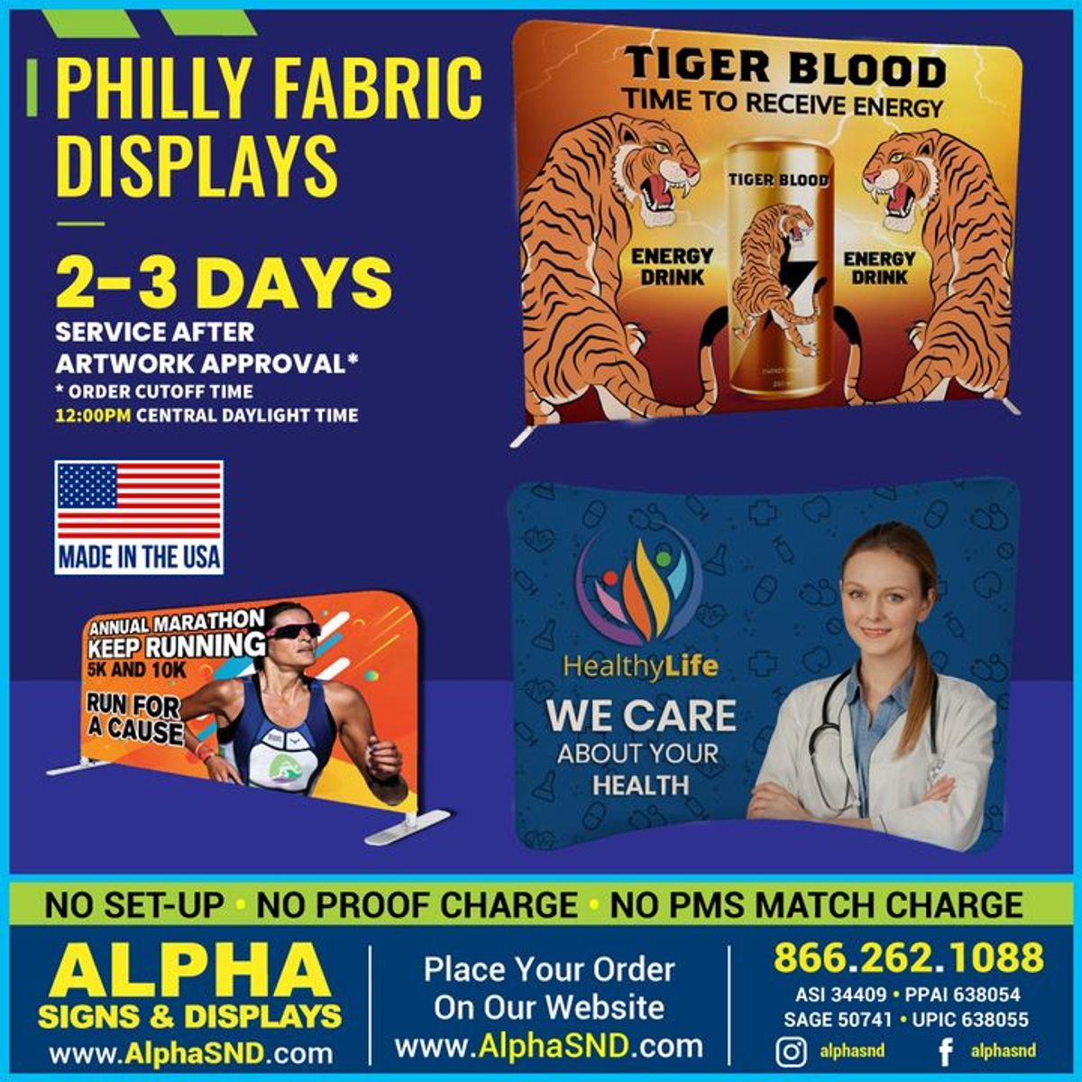 Philly Fabric Displays | Made In The USA... - Alpha Signs And Displays